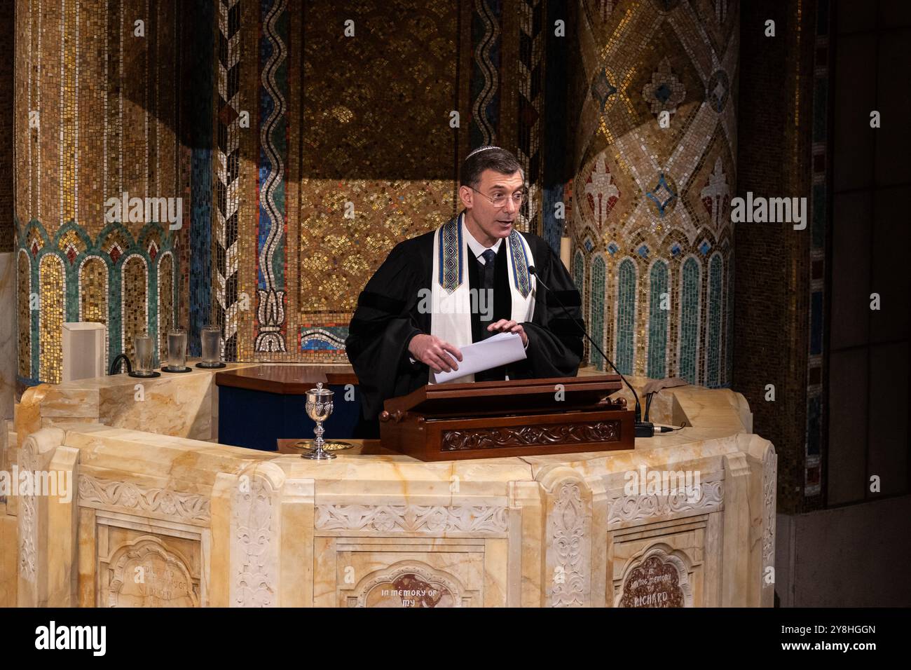 Rabbi Joshua M. Davidson speaks during special Interfaith Shabbat ...