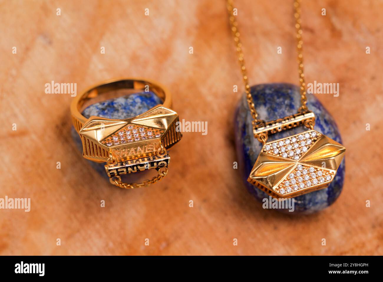 Gaziantep, Turkiye. 13 July 2023. Gold necklaces produced by goldsmiths ...