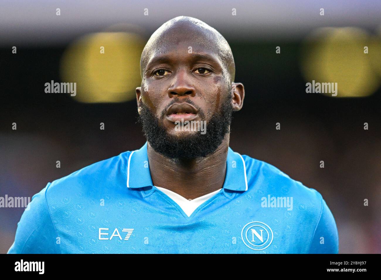 Romelu Lukaku of SSC Napoli looks on during the Serie A match between ...