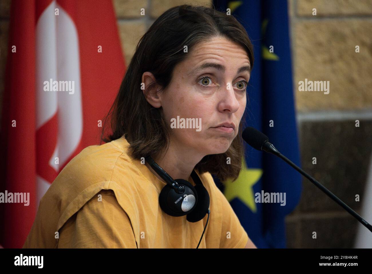 Italy, Rome. In the Photo Sophie Binet (CGT General Secretary ...