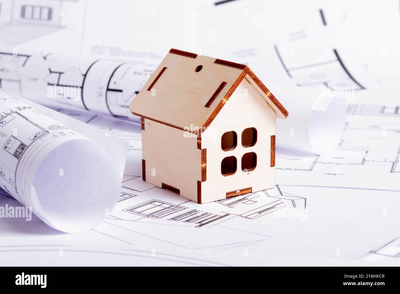 Home construction. Construction scheme. Work plan with dimensions and ...