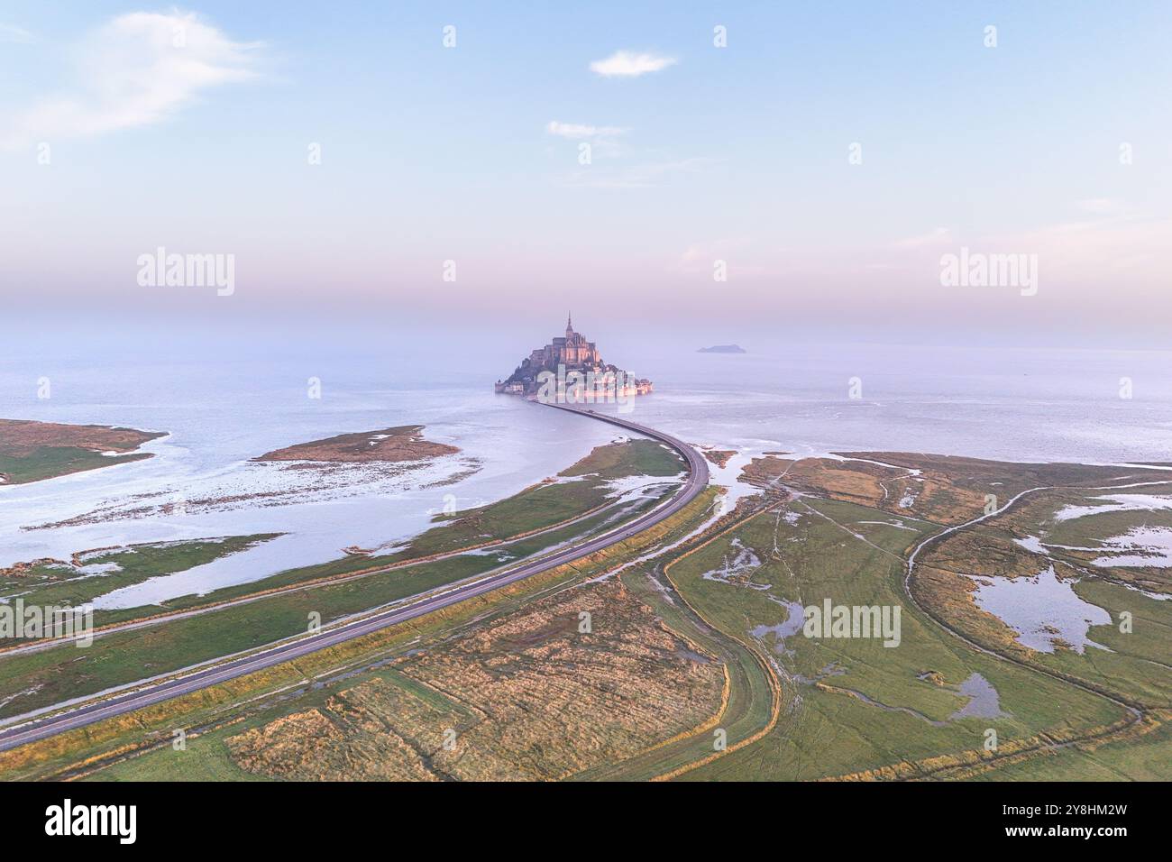 Aerial view of Mont-Saint-Michel in Normandy, France Stock Photo - Alamy