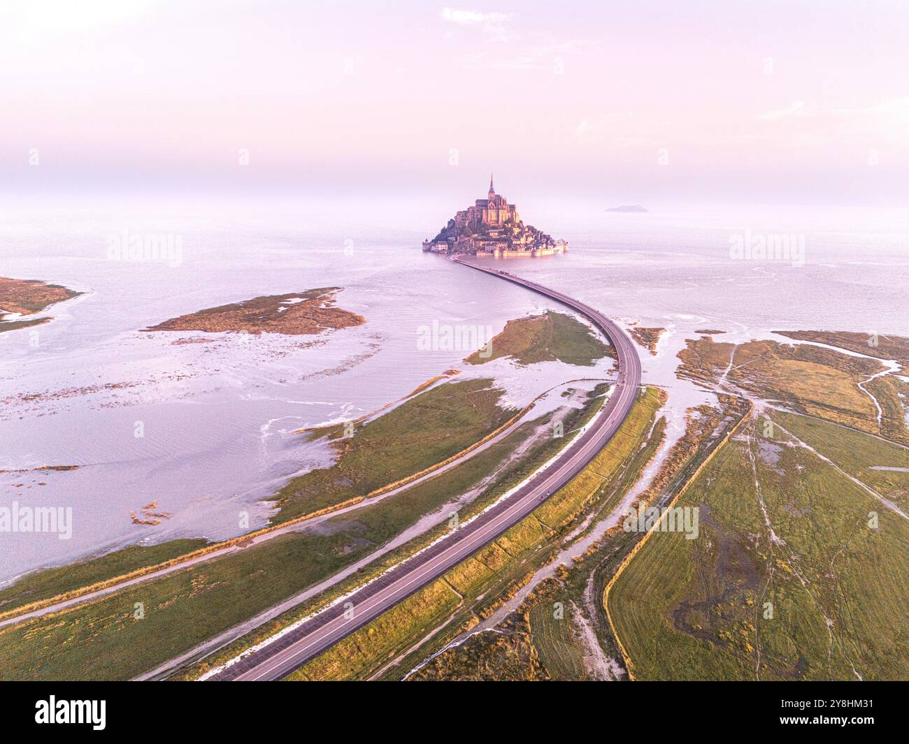 Aerial view of Mont-Saint-Michel in Normandy, France Stock Photo - Alamy