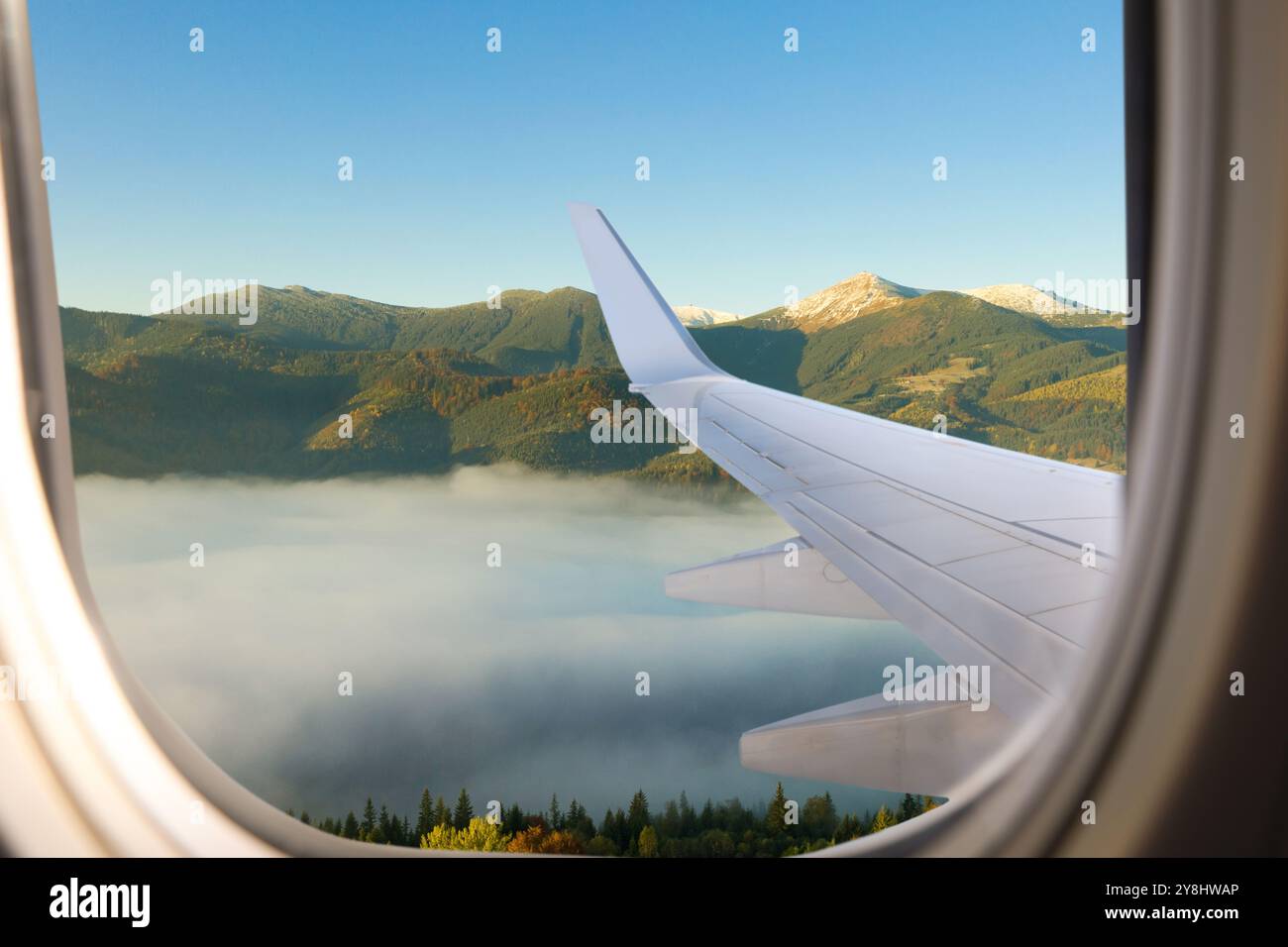 Beautiful fog morning flight over hi-res stock photography and images ...