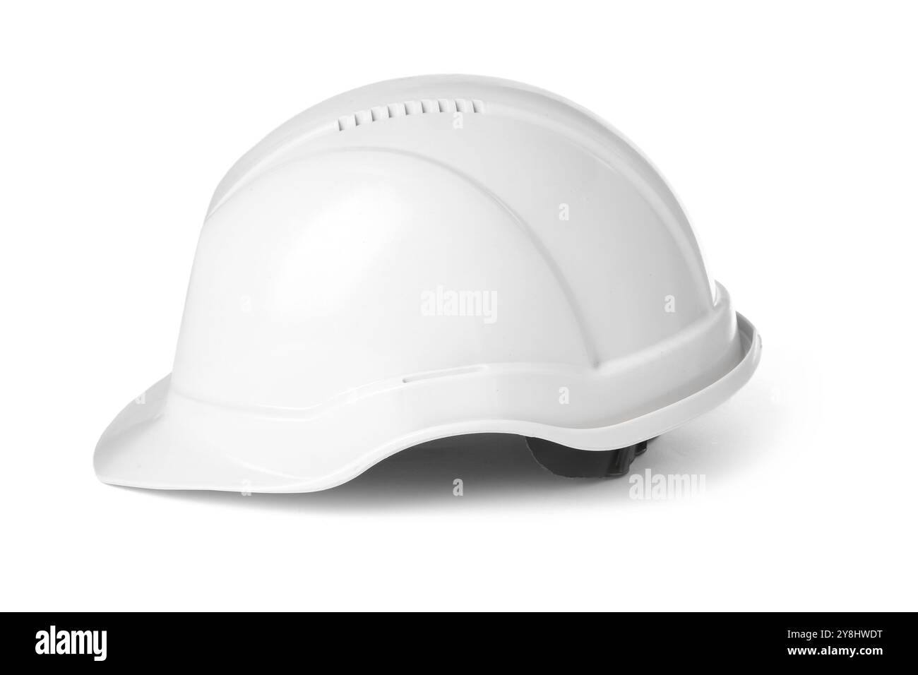 One hard hat isolated on white. Safety equipment Stock Photo - Alamy
