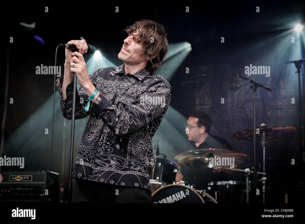 Dave Pen (singer of Archive), here on stage with Robin Foster as the ...