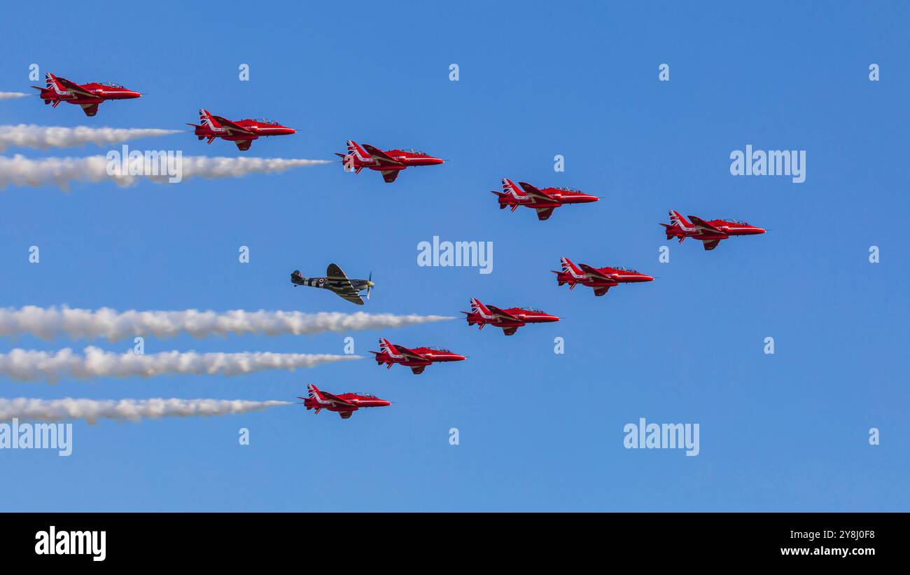 Duxford, Cambridgeshire, UK. 5th Oct 2024. The RAF Aerobatic Team, the ...