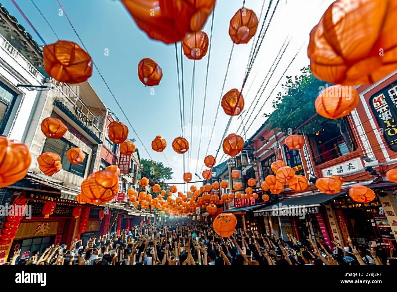 Vibrant fireworks and firecrackers illuminate the night sky during ...