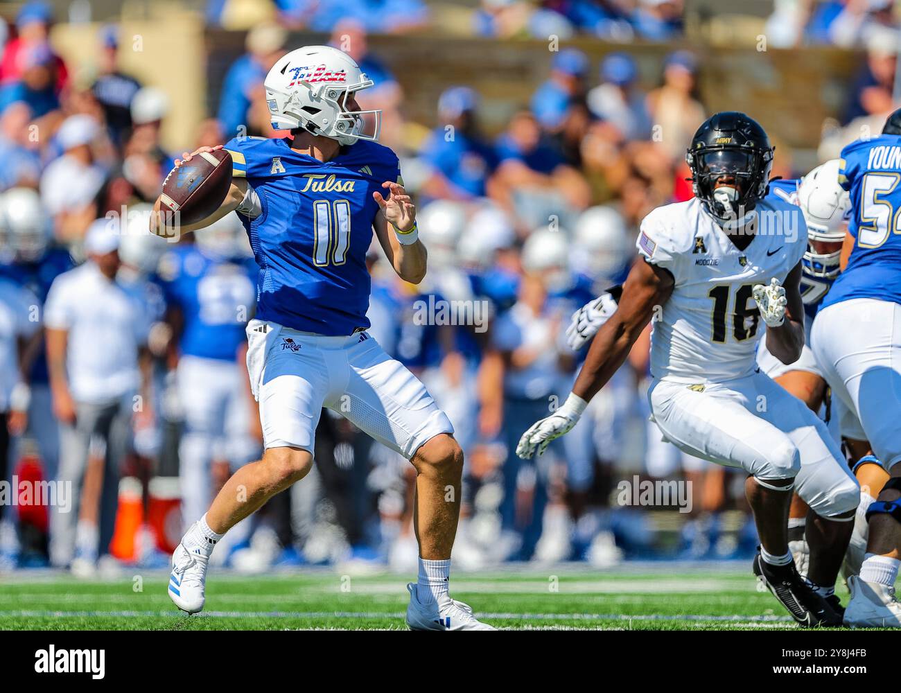 October 05, 2024:.Tulsa Golden Hurricane quarterback Kirk Francis (11 ...