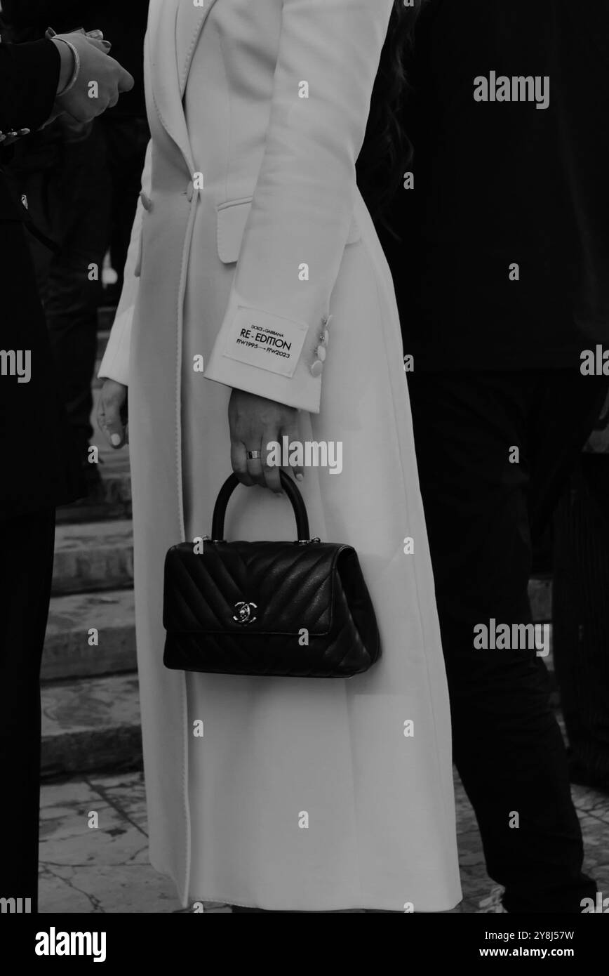 Classic long coat Black and White Stock Photos & Images - Alamy