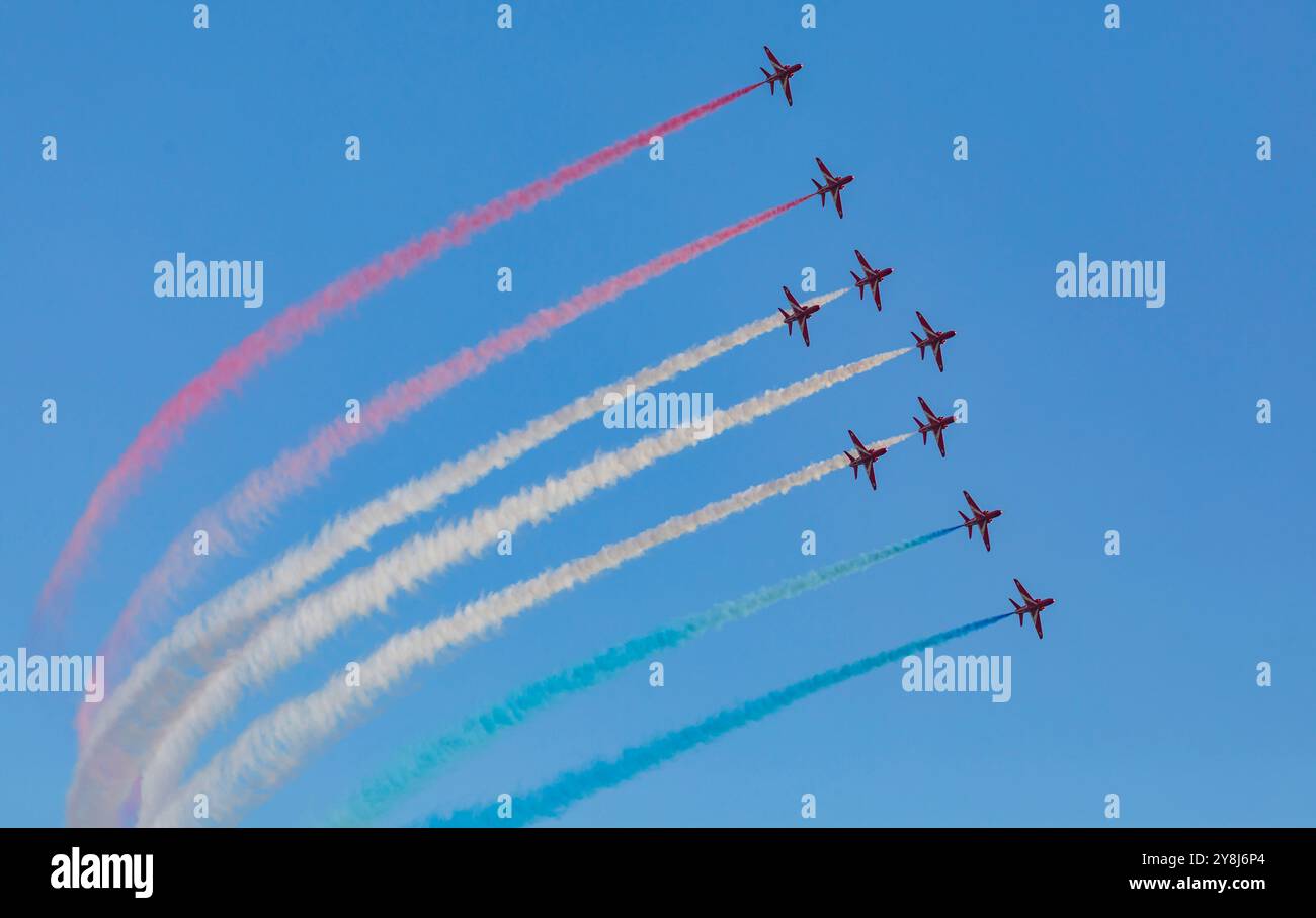Duxford, Cambridgeshire, UK. 5th Oct 2024. The RAF Aerobatic Team, the ...