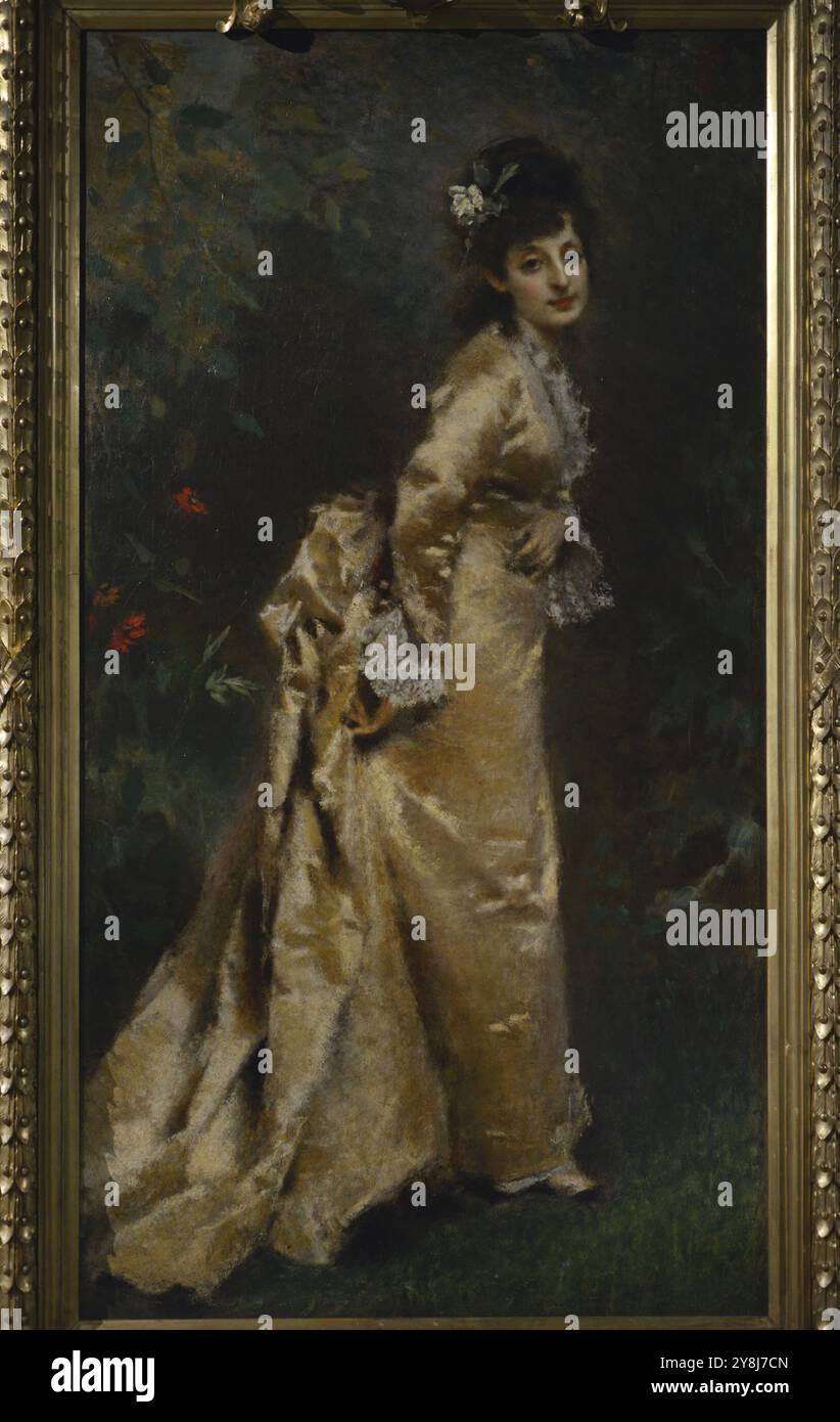 Tranquillo Cremona (1837-1878). Italian painter. Portrait of Maria ...