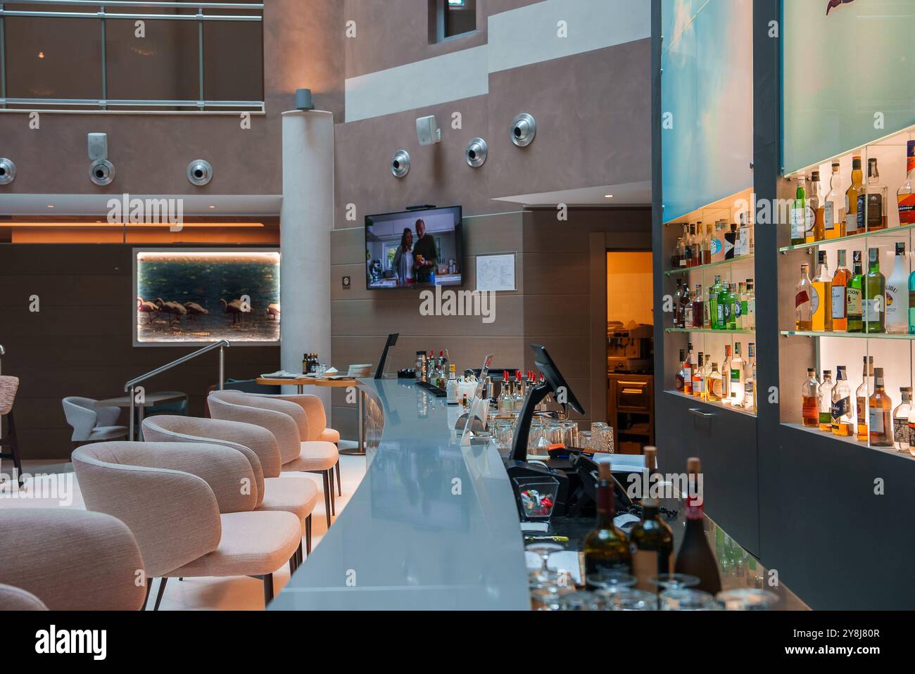 Elegant Bar Interior in Luxury Sardinian Hotel with Modern Decor Stock ...
