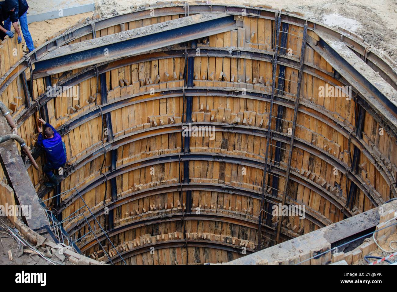 Construction of new sewage collector Stock Photo - Alamy