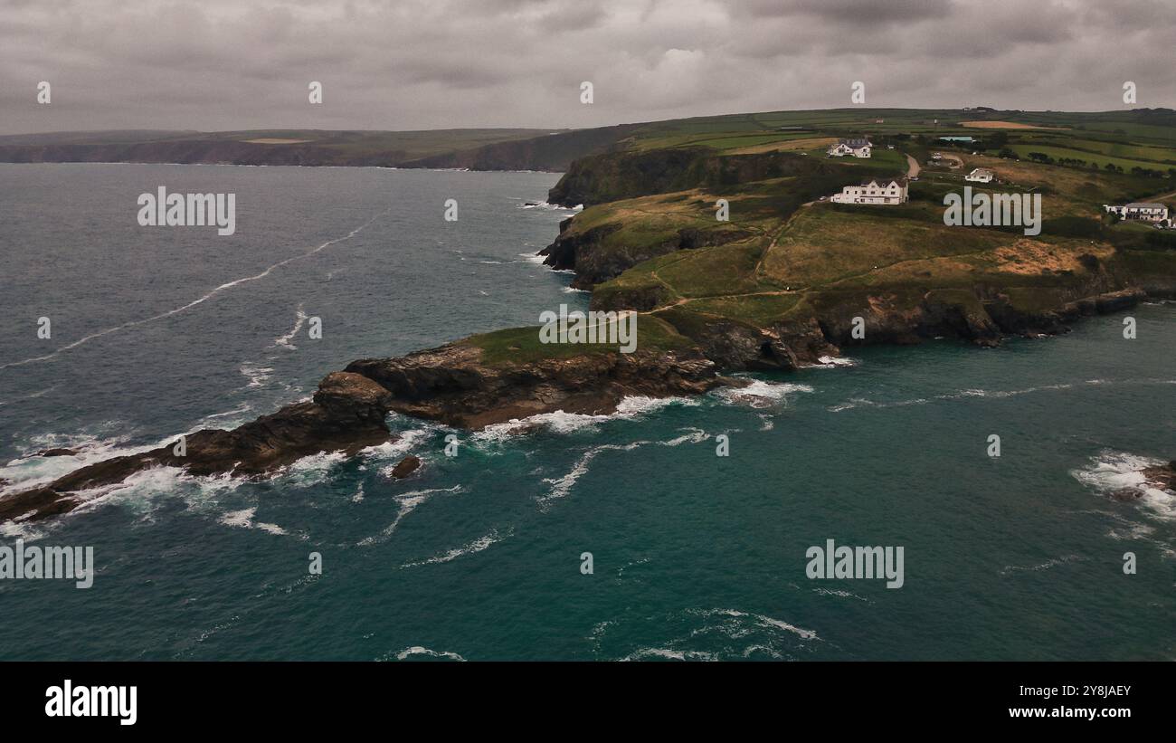 Rolling waves crash against shoreline hi-res stock photography and ...