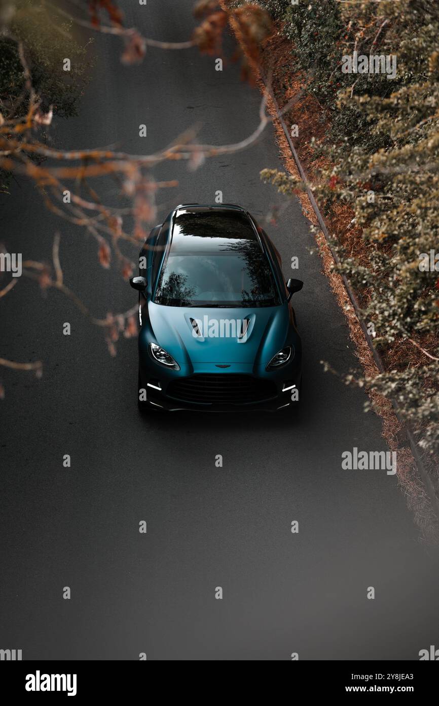 Aston Martin DBX blue SUV luxury car, sports car Stock Photo - Alamy