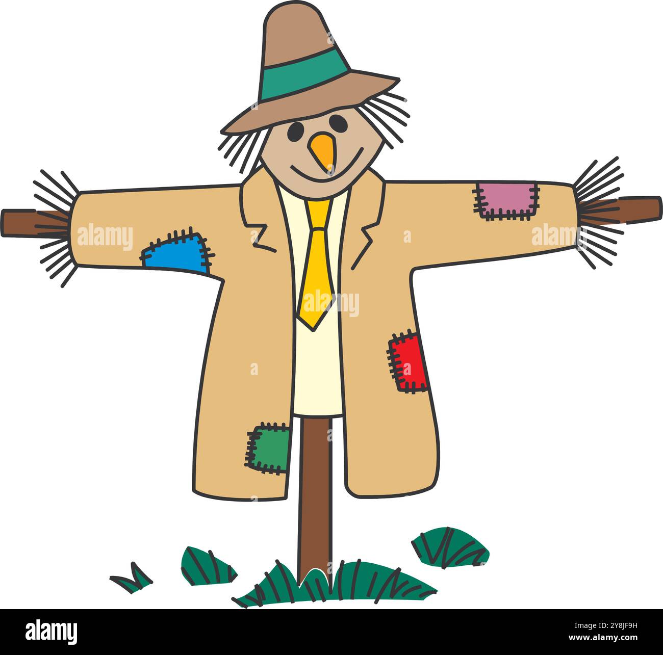 Cartoon character of Scarecrow vector design Stock Vector Image & Art ...