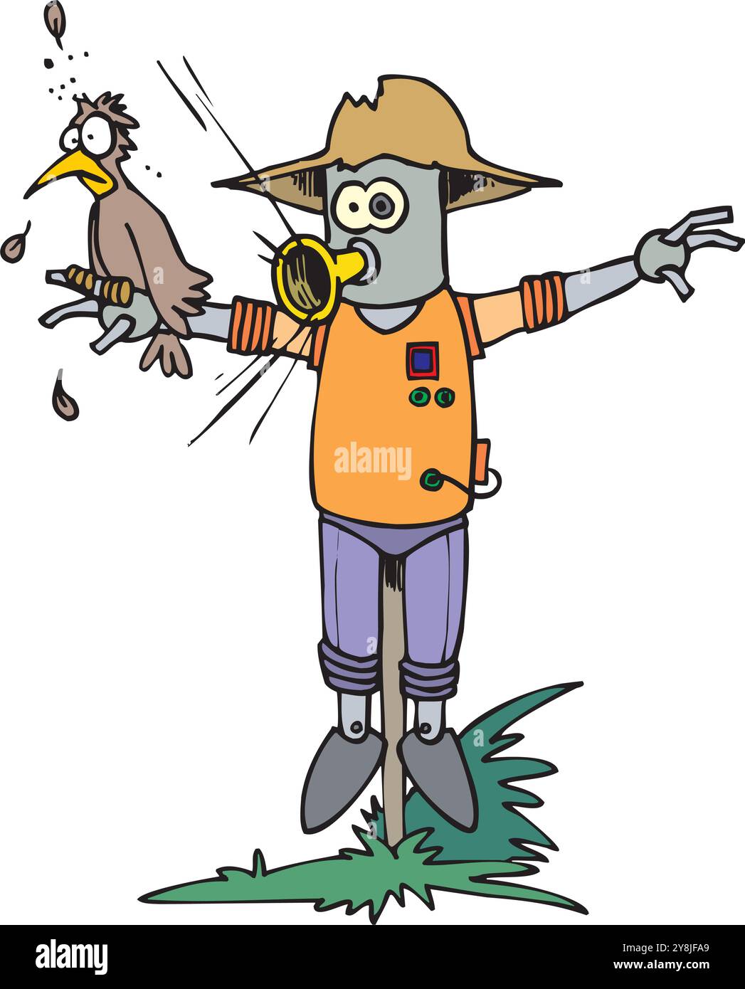 Cartoon illustration landscape windmill Cut Out Stock Images & Pictures ...