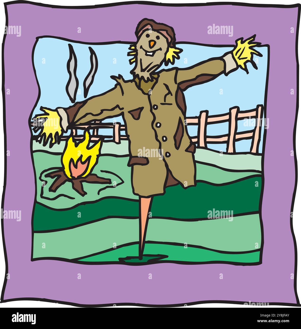 Cartoon character of Scarecrow vector design Stock Vector Image & Art ...