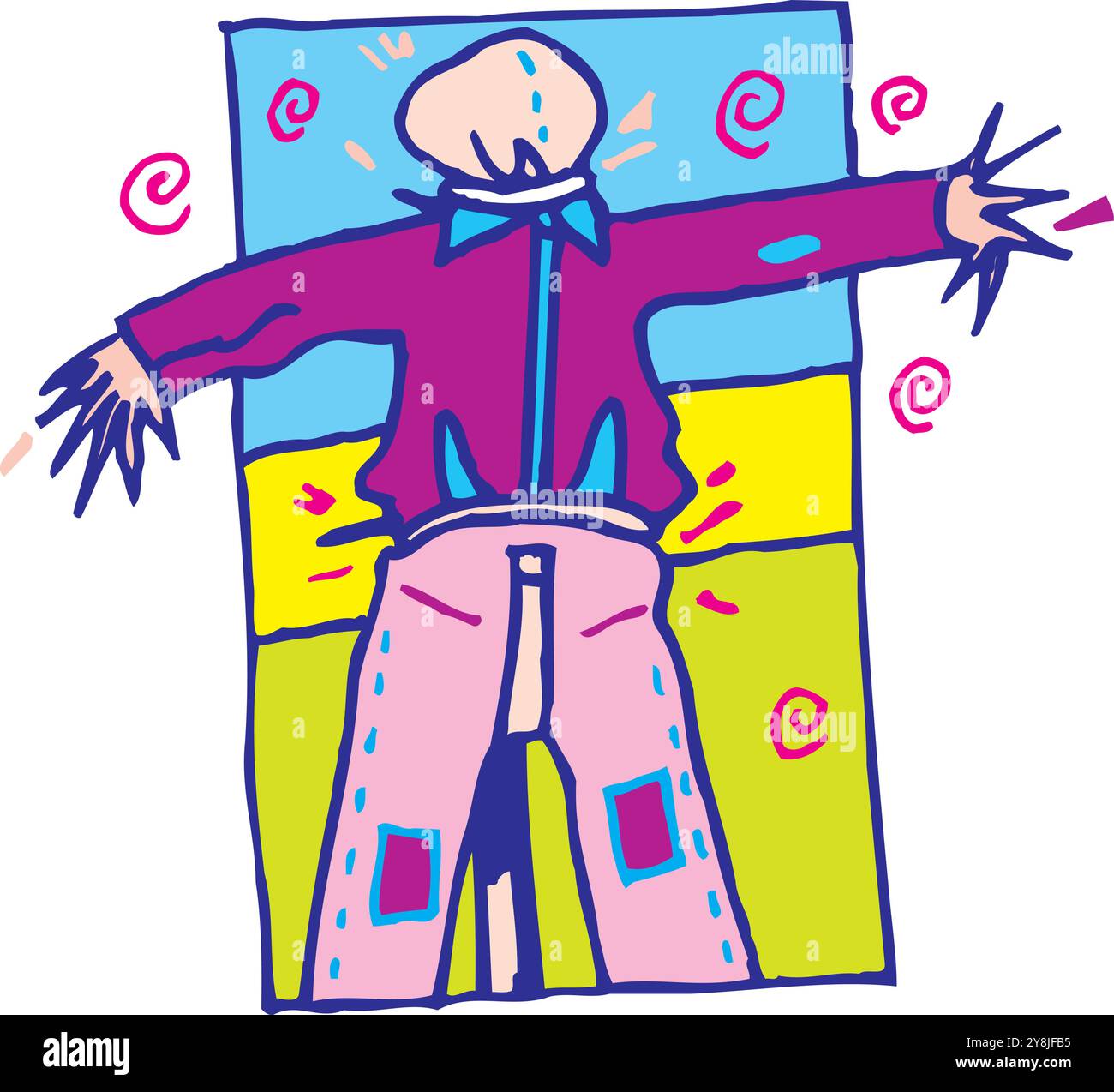 Cartoon character of Scarecrow vector design Stock Vector Image & Art ...
