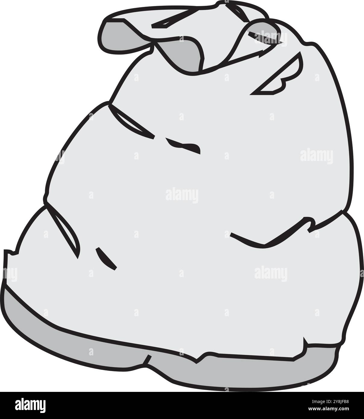 Canvas Bag. Burlap Sack isolated white background vector Illustration ...