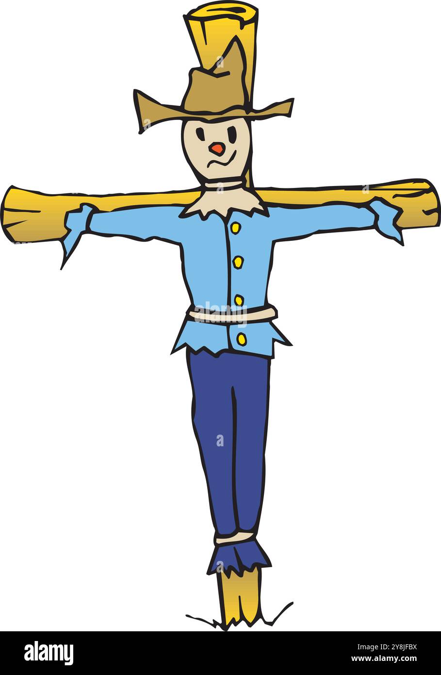 Cartoon character of Scarecrow vector design Stock Vector Image & Art ...