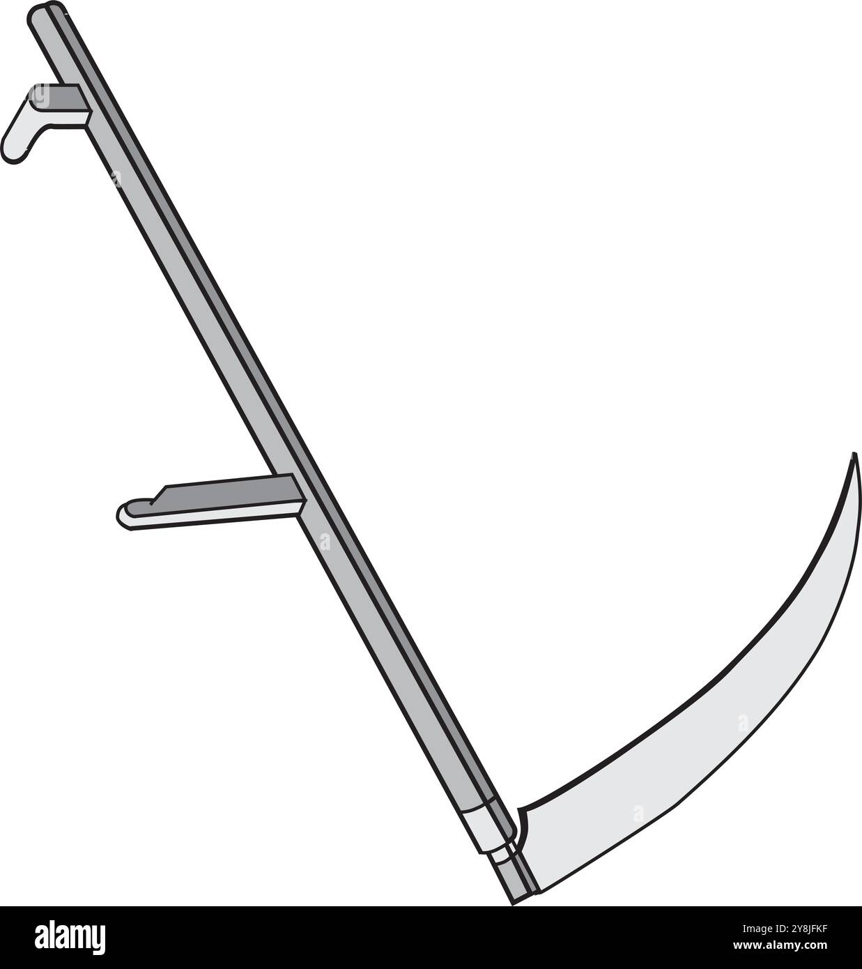 scythe agricultural hand tool for mowing grass or reaping crops color ...