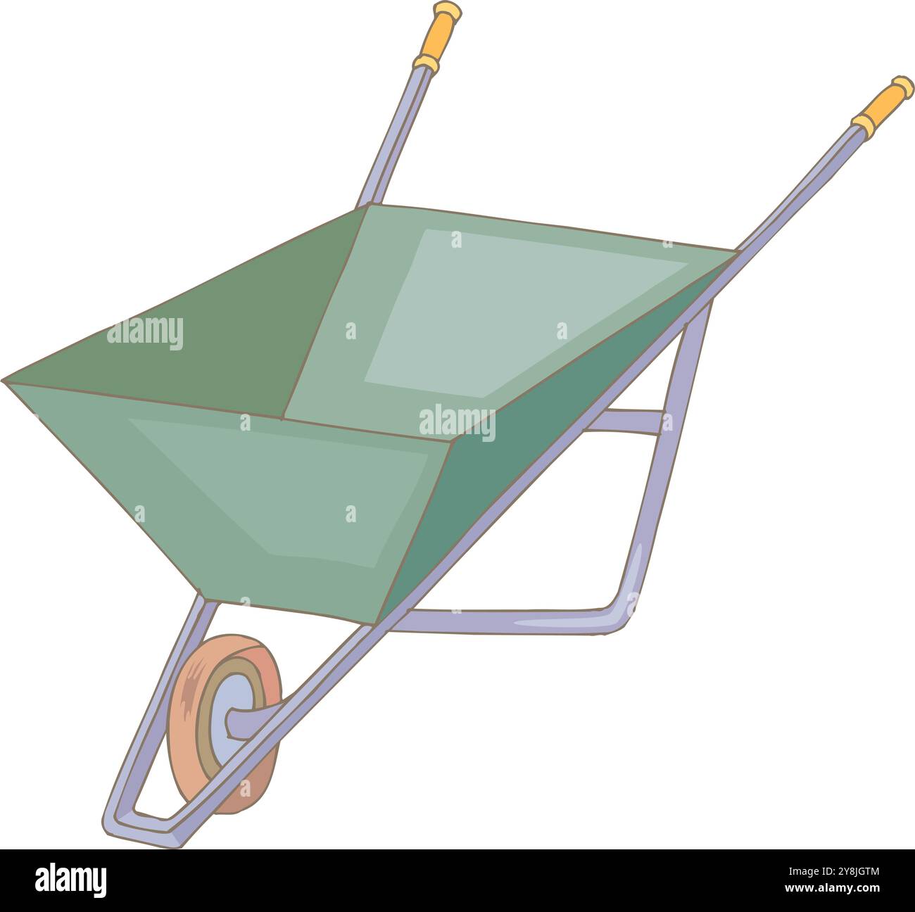 Wheelbarrow vector illustration isolated on white background ...