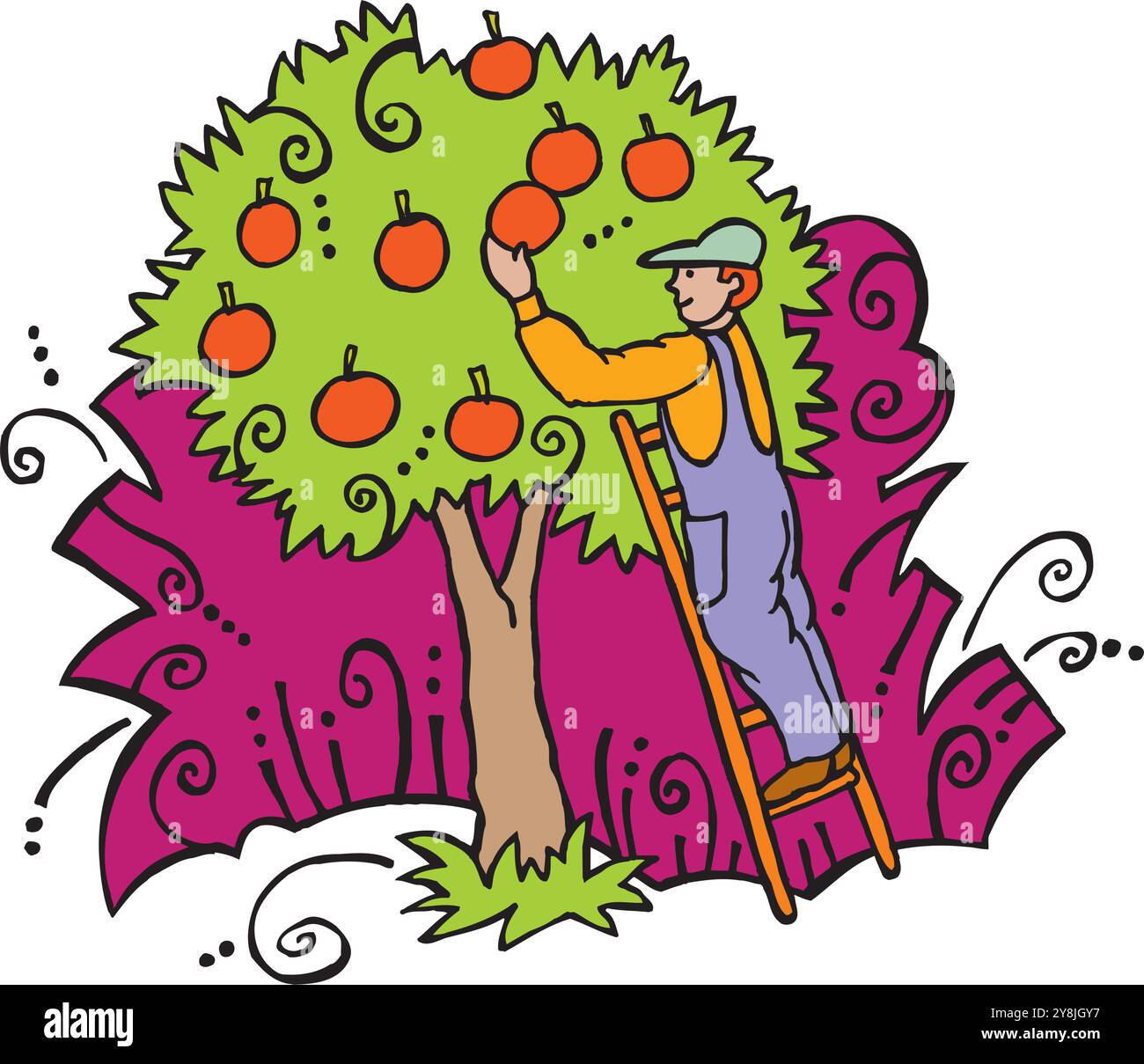 Farmer field ripe red green Stock Vector Images - Alamy