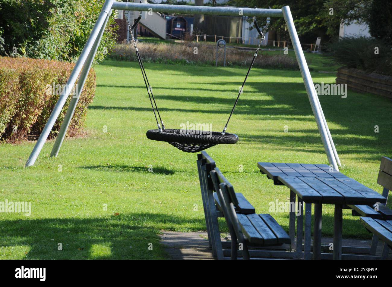 Copenhagen/ DenmarK/05 October 2024/ Small park and children play ...