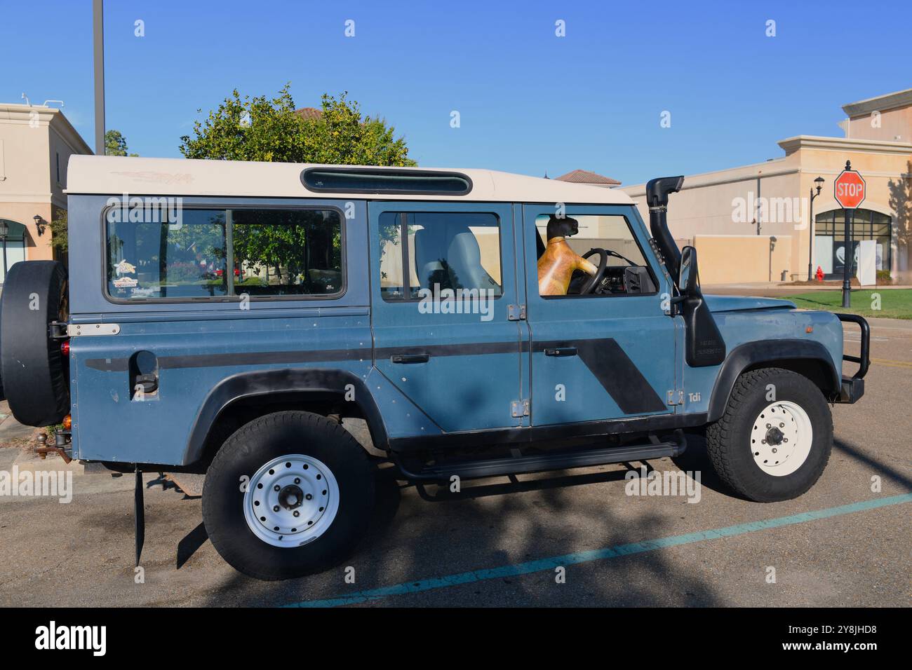 Antique Land Rover Defender 110 Stock Photo - Alamy