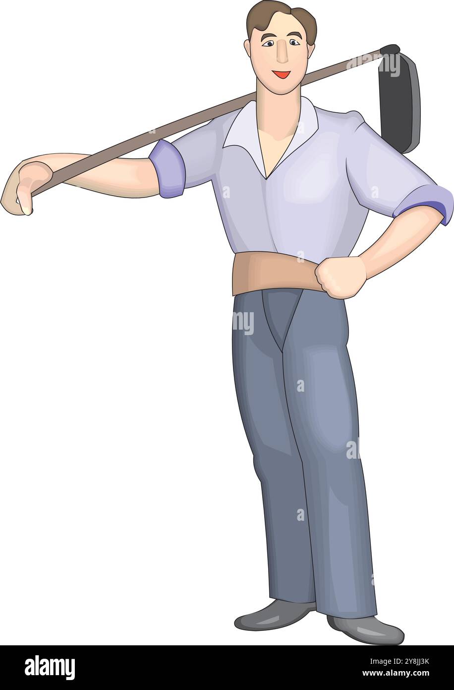 Cute cartoon farmer Field Worker vector design illustration Stock ...