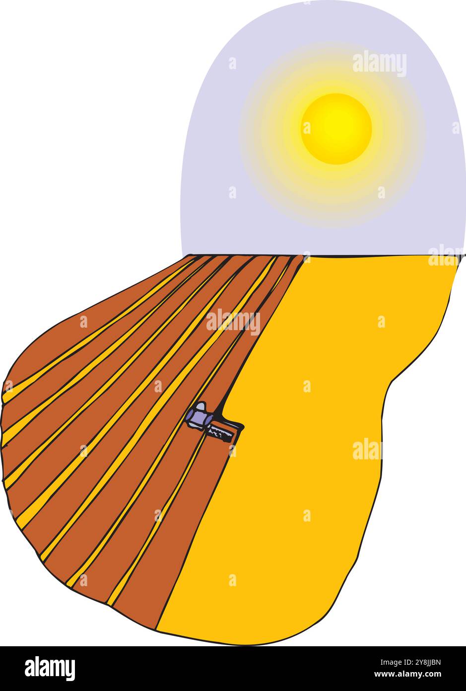 Farm scene summer rural landscape set of horizontal banners with ...