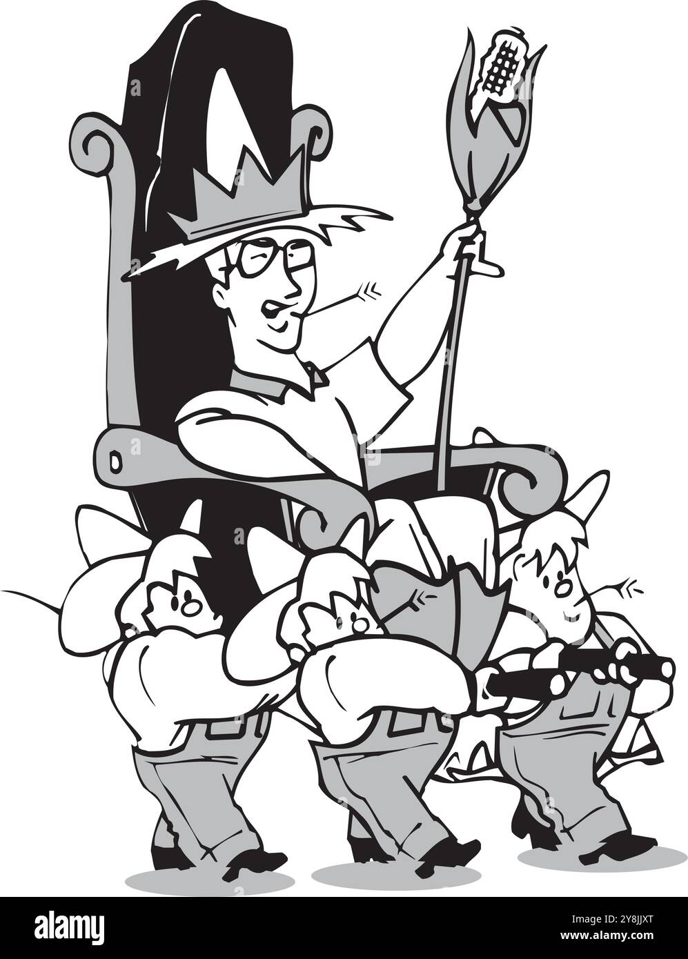 Farmer sitting chair Stock Vector Images - Alamy