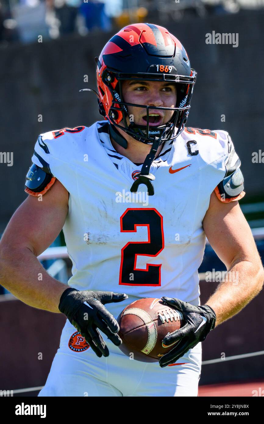 New York, New York, USA. 5th Oct, 2024. JOHN VOLKER 2 RB of PRINCETON ...