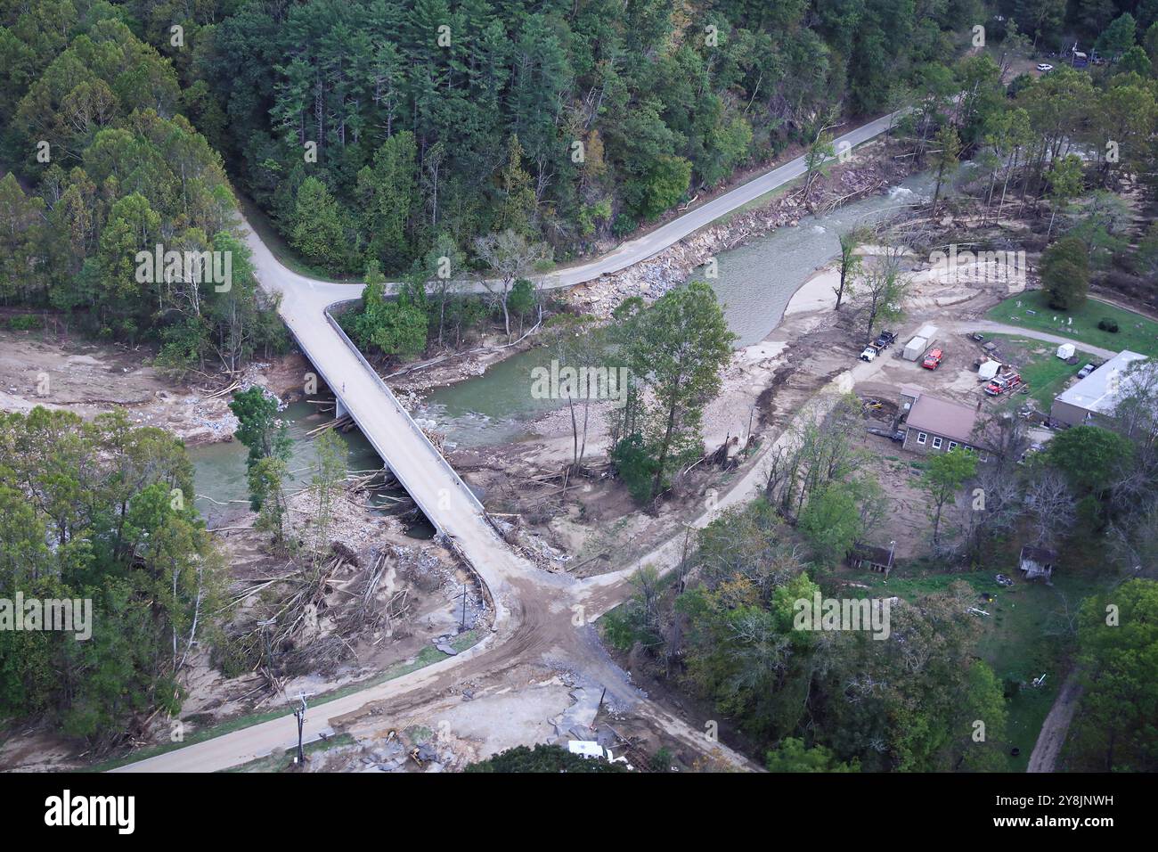 Hurricane helene damage aerial flood hi-res stock photography and ...