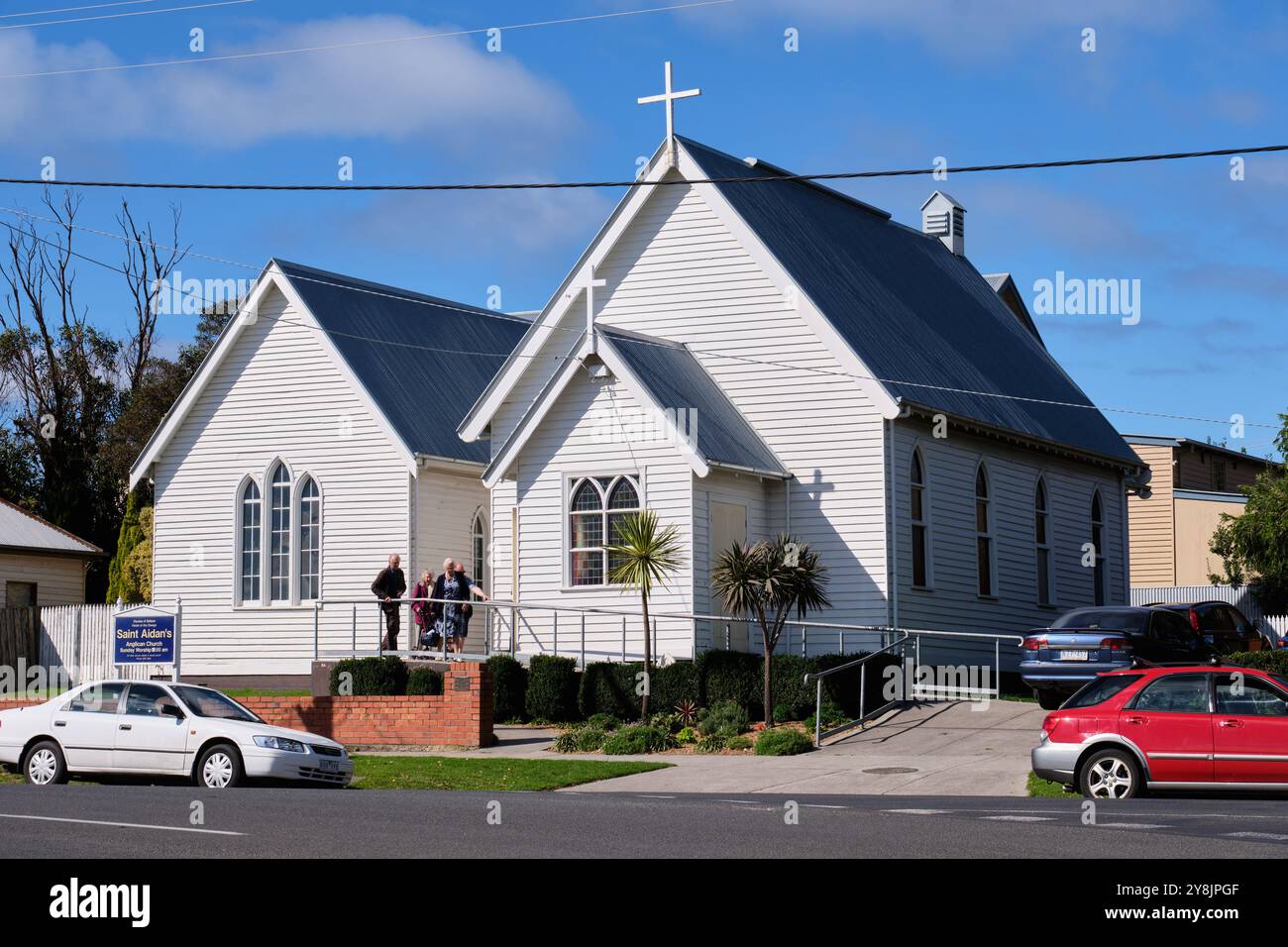 St Aidan's Anglican Church, a timber church in a Gothic style, was ...