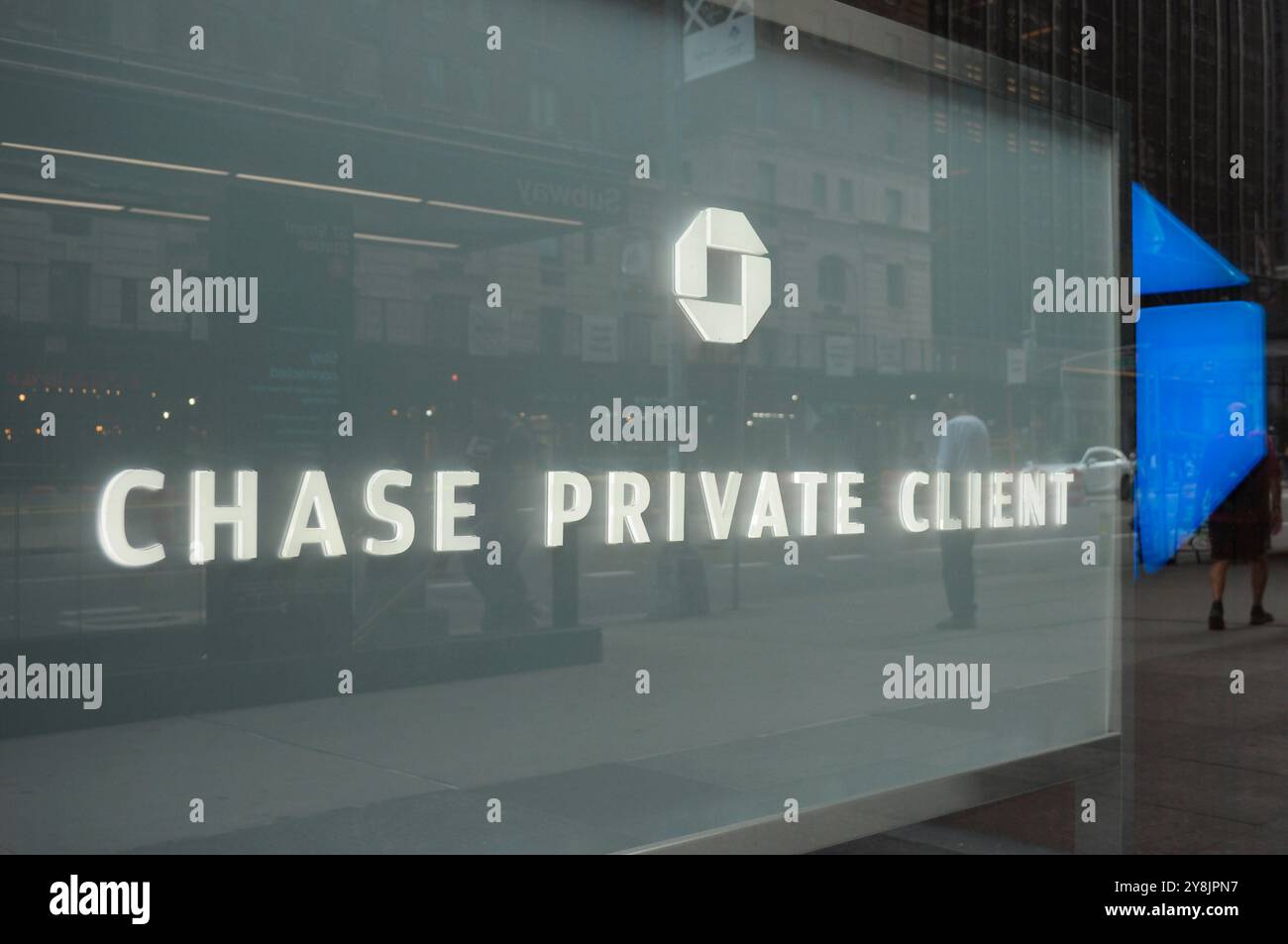 New York, United States. 04th Oct, 2024. A Chase Private Client sign is ...