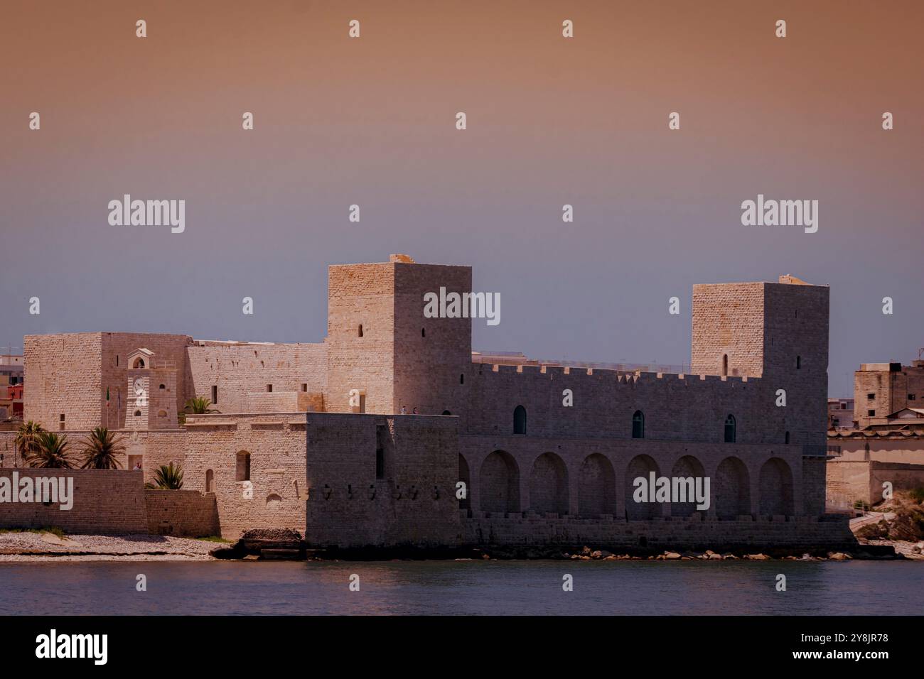 Trani, the Svevo Castle Stock Photo - Alamy