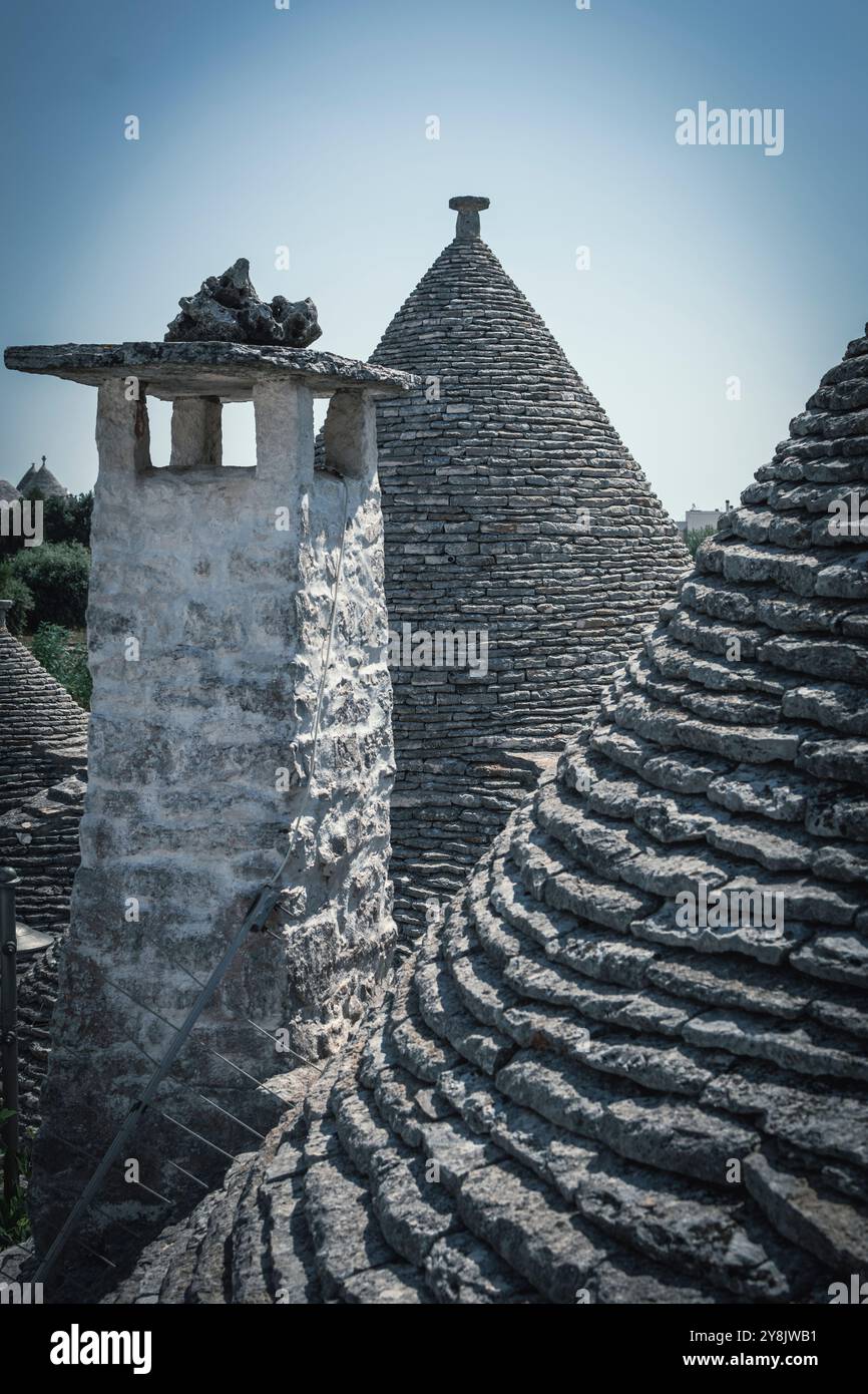 The typical Trulli of Alberobello. Medieval white stone houses created ...