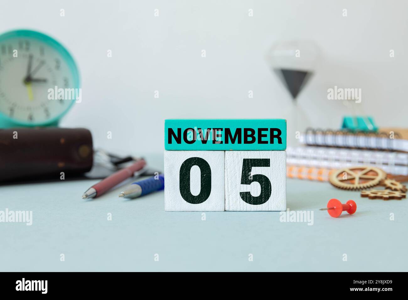 November 5. Calendar on white background. 3D illustration Stock Photo ...