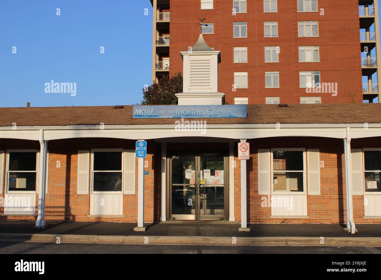 The old Metra station at Morton Grove, Illinois before it is razed ...