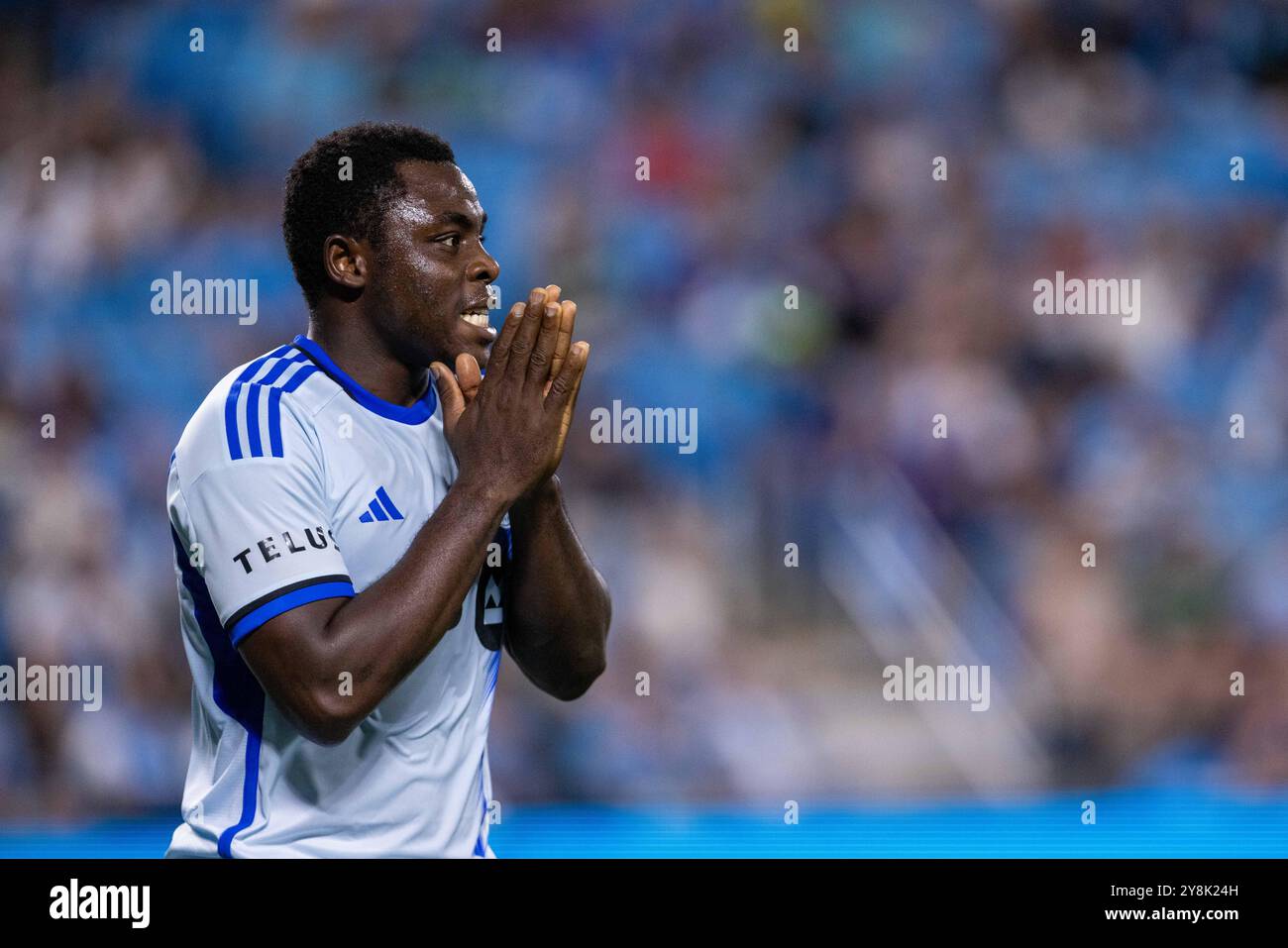 October 5, 2024: CF Montreal forward Sunusi Ibrahim (14) reacts to a missed shot during the ...