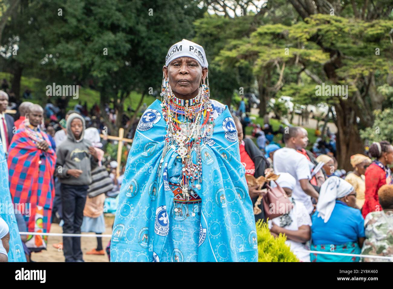 Nakuru, Kenya. 05th Oct, 2024. A Catholic faithful participates in mass ...