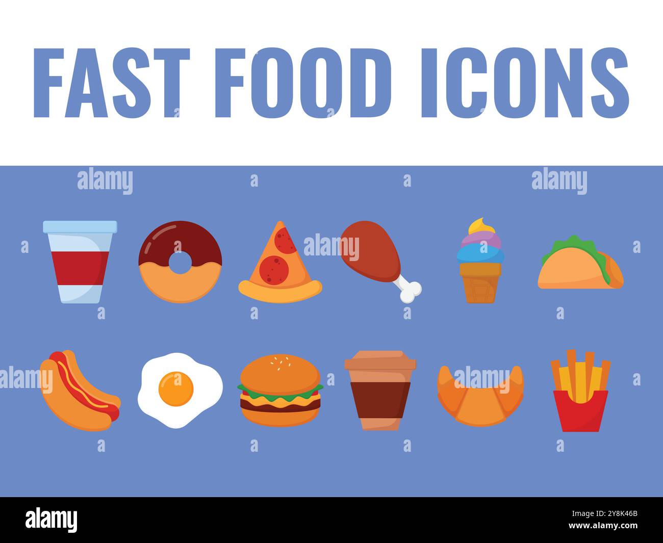 Fast Food icons set. fast food vector icons. junk fast food icons ... Fast Food icons set. fast food vector icons. junk fast food icons ...