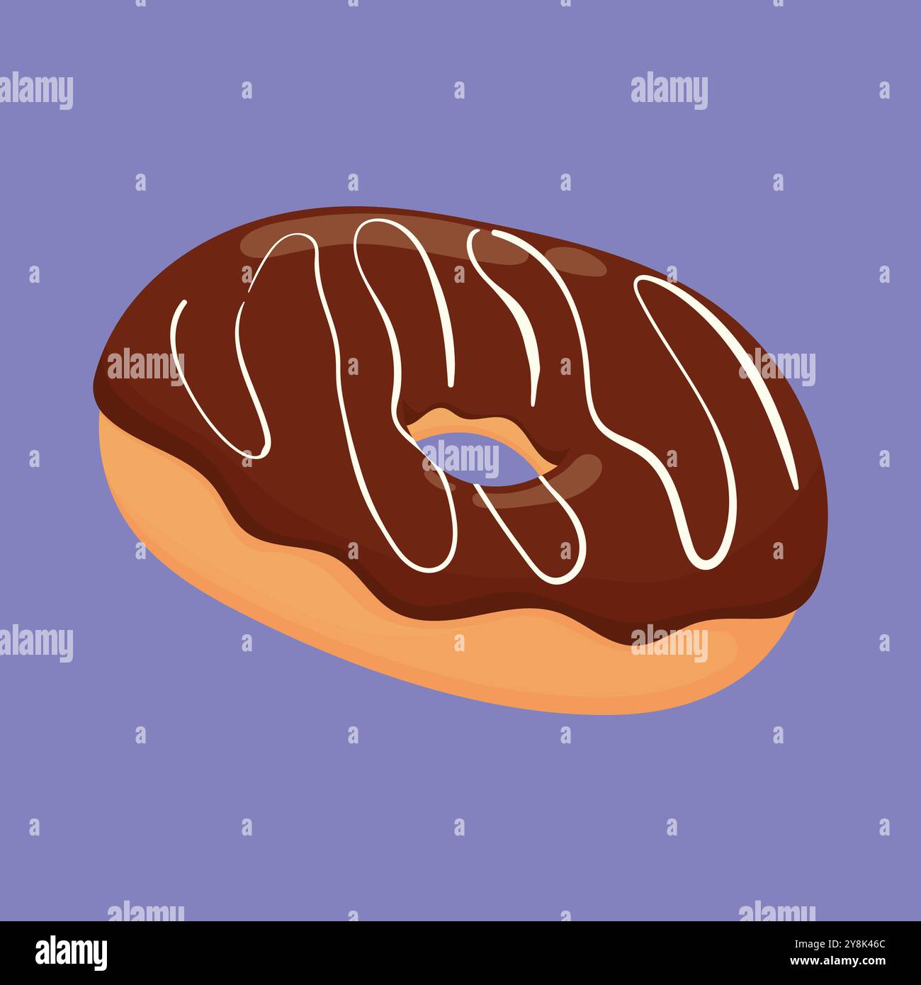 Chocolate Donut icon vector. doughnut vector. yummy donut illustration ...