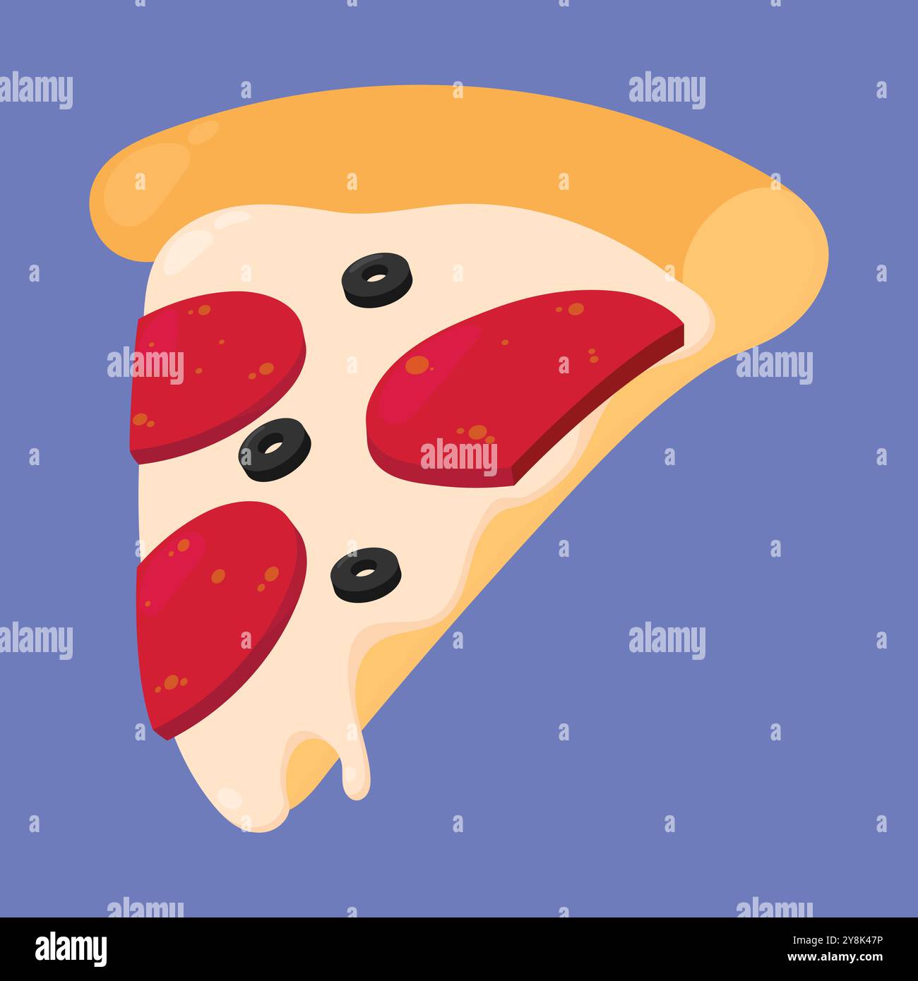 Pizza Slice vector icon. pizza slice illustration. pepperoni pizza ...