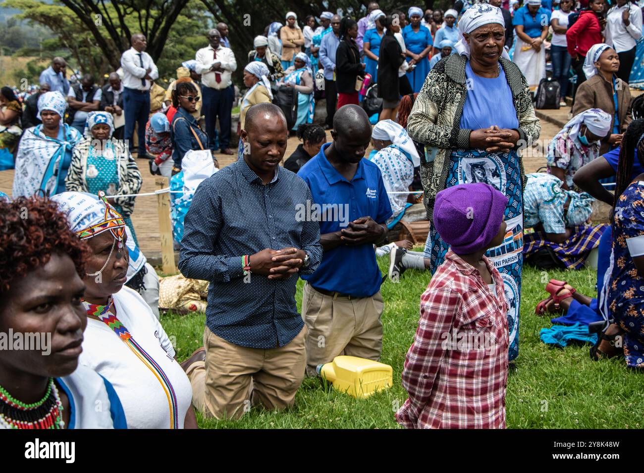 Nakuru, Kenya. 05th Oct, 2024. Catholic faithful pray during the annual ...