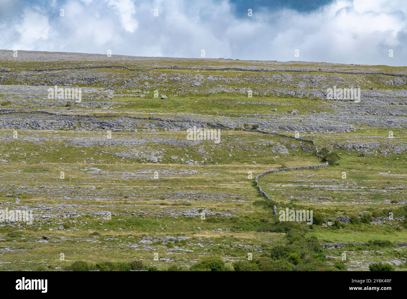 Ancient Stone Walls Across the Rocky Burren Landscape Stock Photo - Alamy