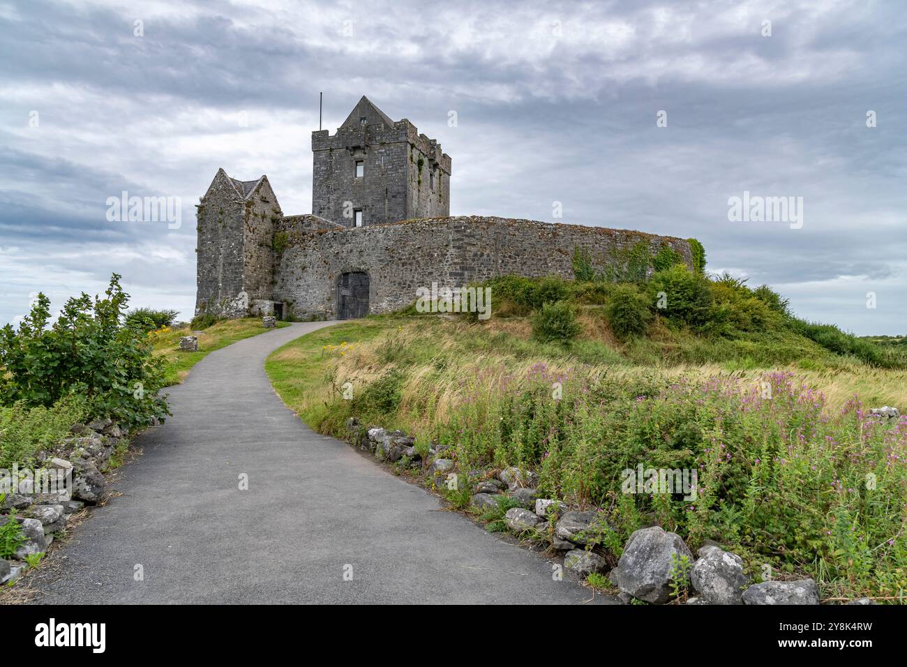 Pathway to the Historic Dunguaire Castle Stock Photo - Alamy